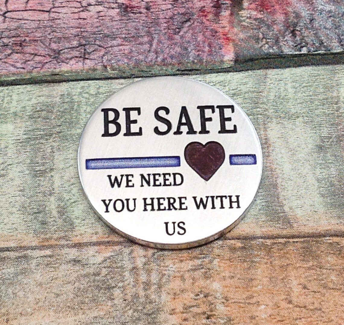 Police Officer Be Safe Coin Deputy Sheriff Husband Police | Etsy