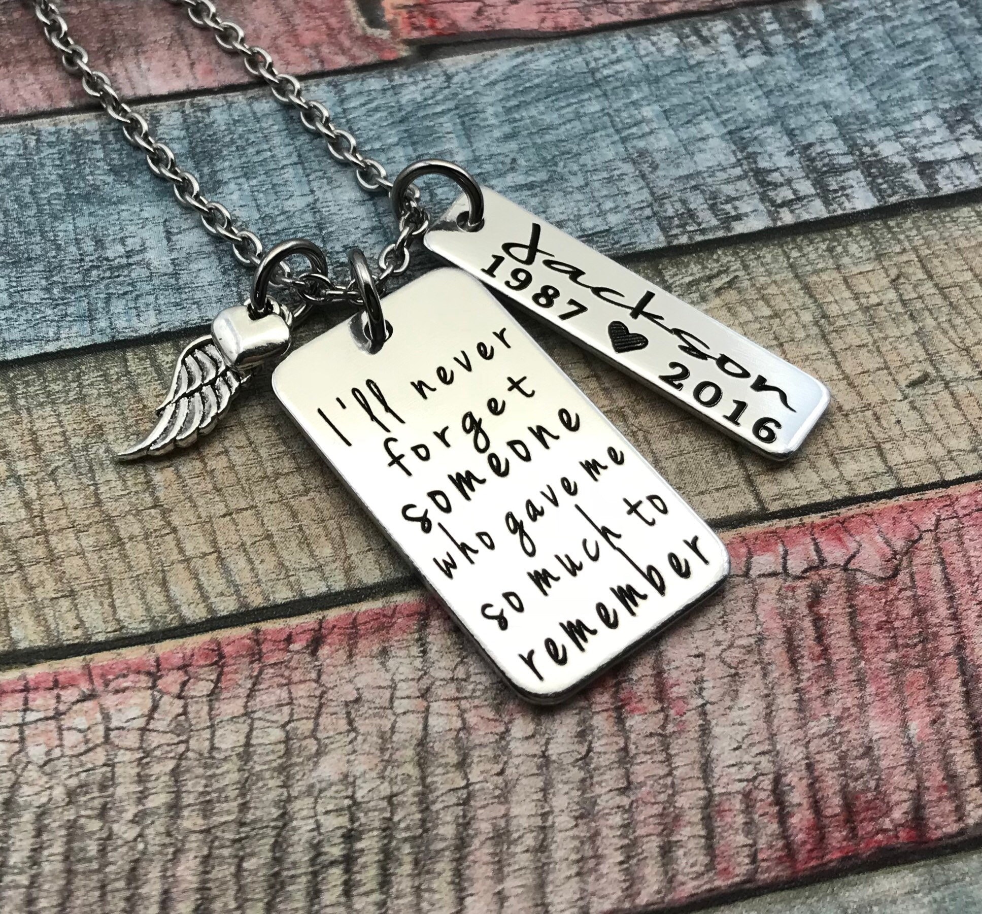 Memorial Jewelry Remembrance Sympathy Necklace Loss of dad | Etsy