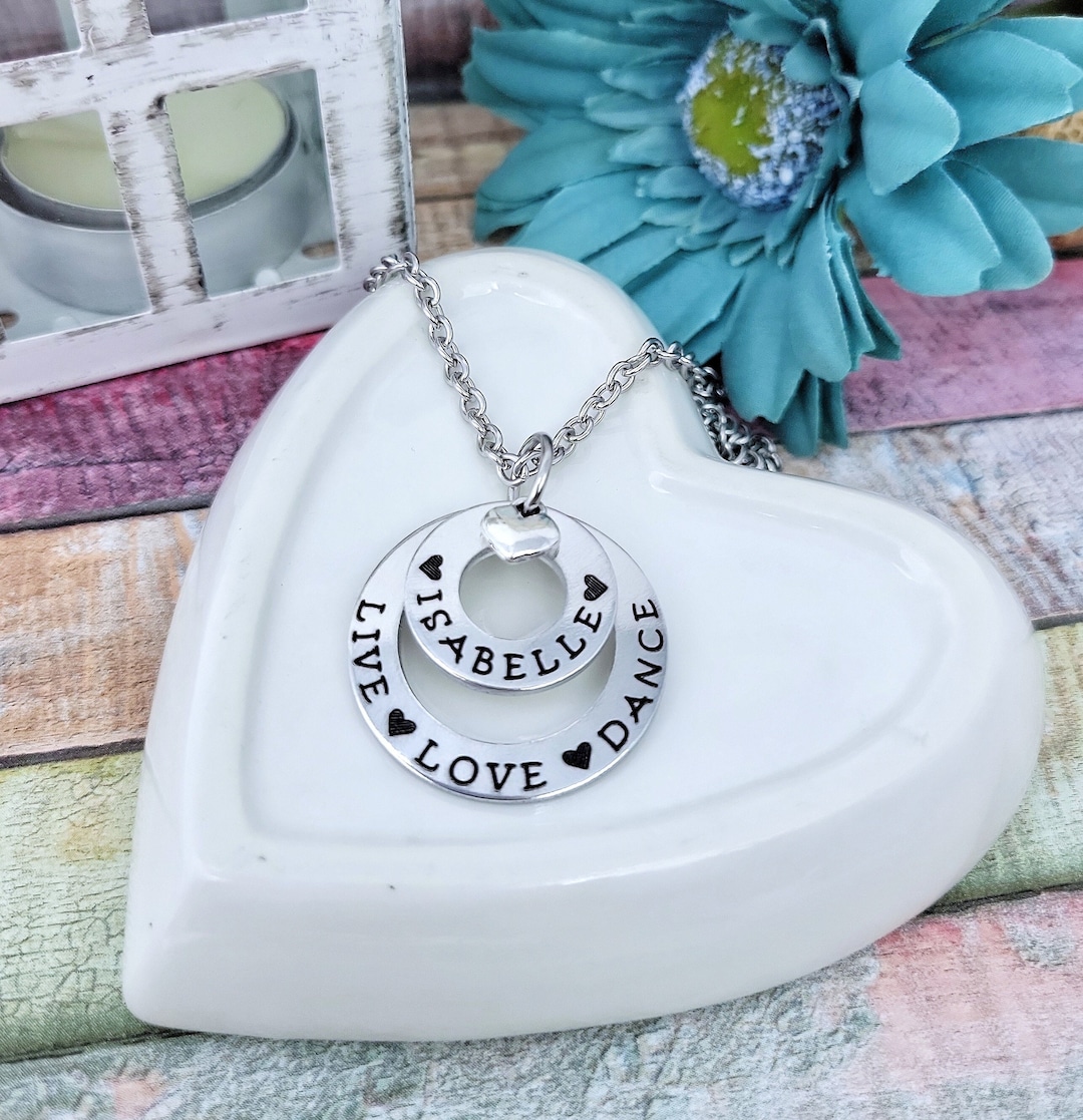 Dancer Gift, Dance Recital Gift, Live Love Dance Necklace, Gift for ...
