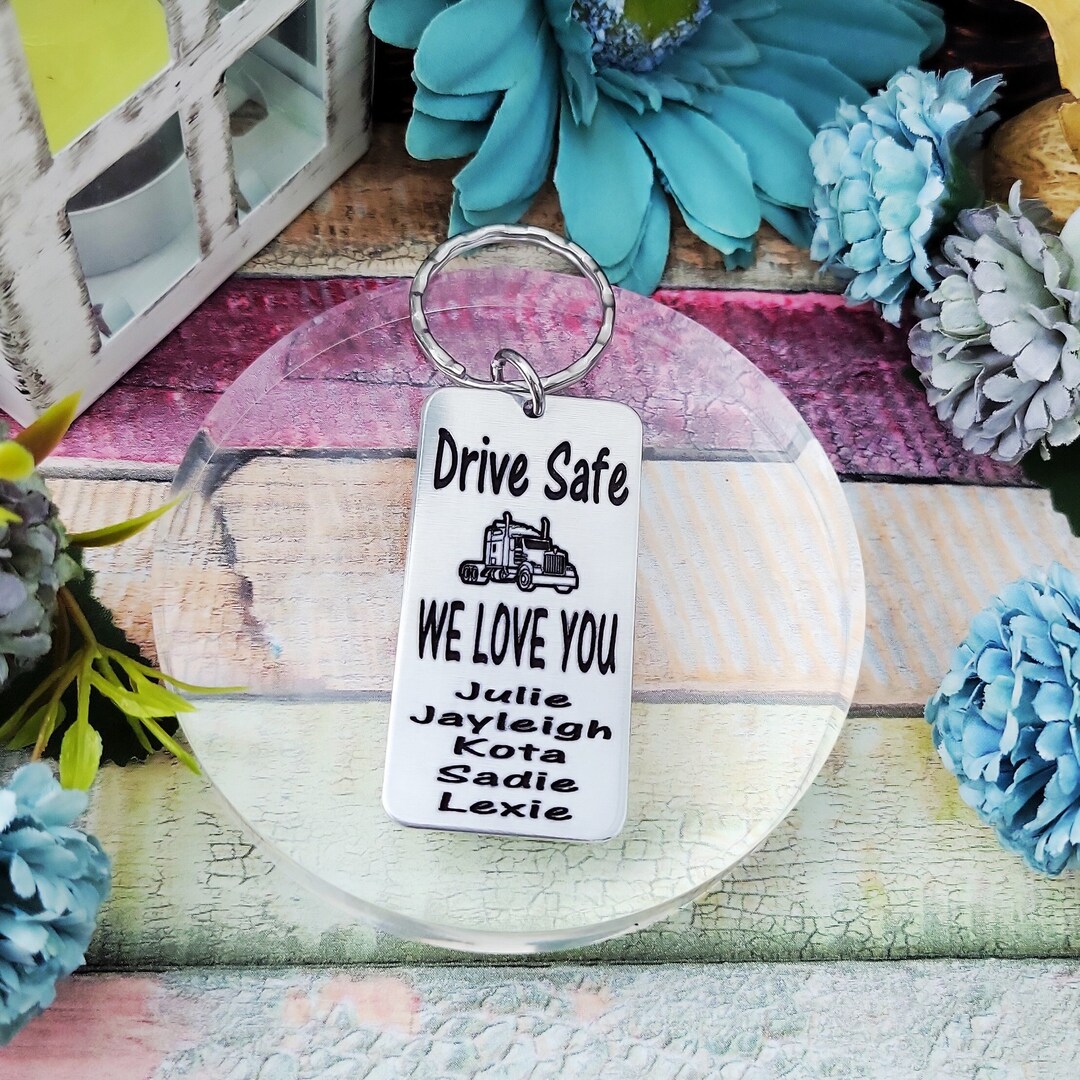 Truck Driver Key Ring, Trucker Gift, Trucker Daddy, Semi Truck Driver ...