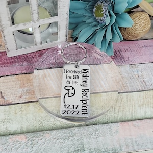 Gift of Life Keychain, Kidney Donor, Kidney Recipient, Custom Organ ...