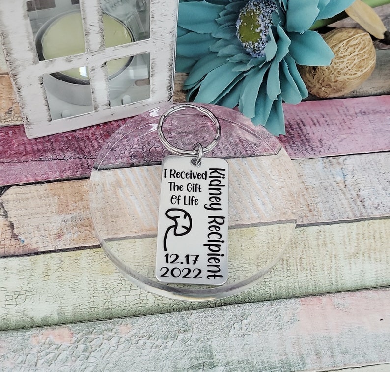 Gift of Life Keychain, Kidney Donor, Kidney Recipient, Custom Organ ...