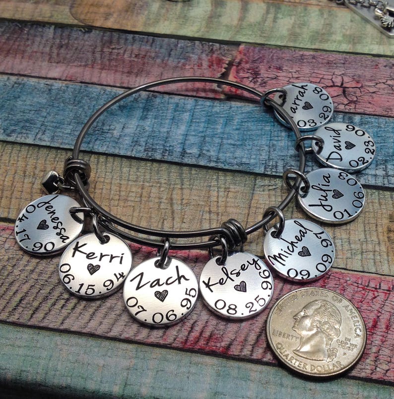 Personalized Bracelet Mom Bracelet Personalized Grandma | Etsy