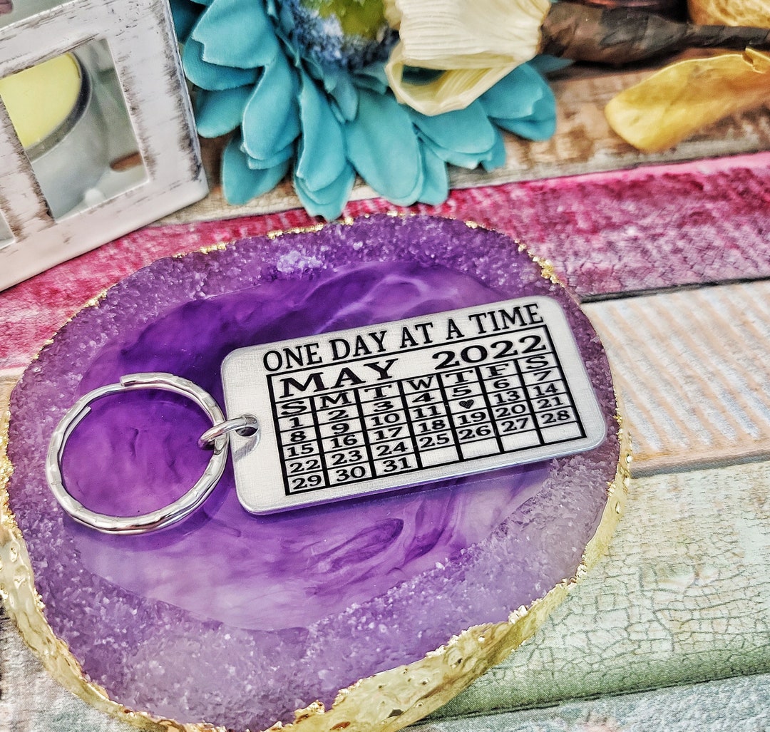 Sobriety Keychain, Sobriety Key Chain, Sobriety Anniversary, Sobriety ...