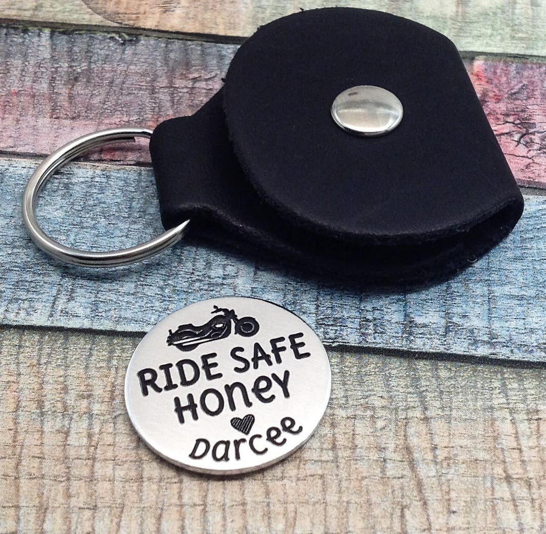 Ride Safe Key Ring, Biker Gift, Motorcycle Driver Key Ring, Motorcycle ...