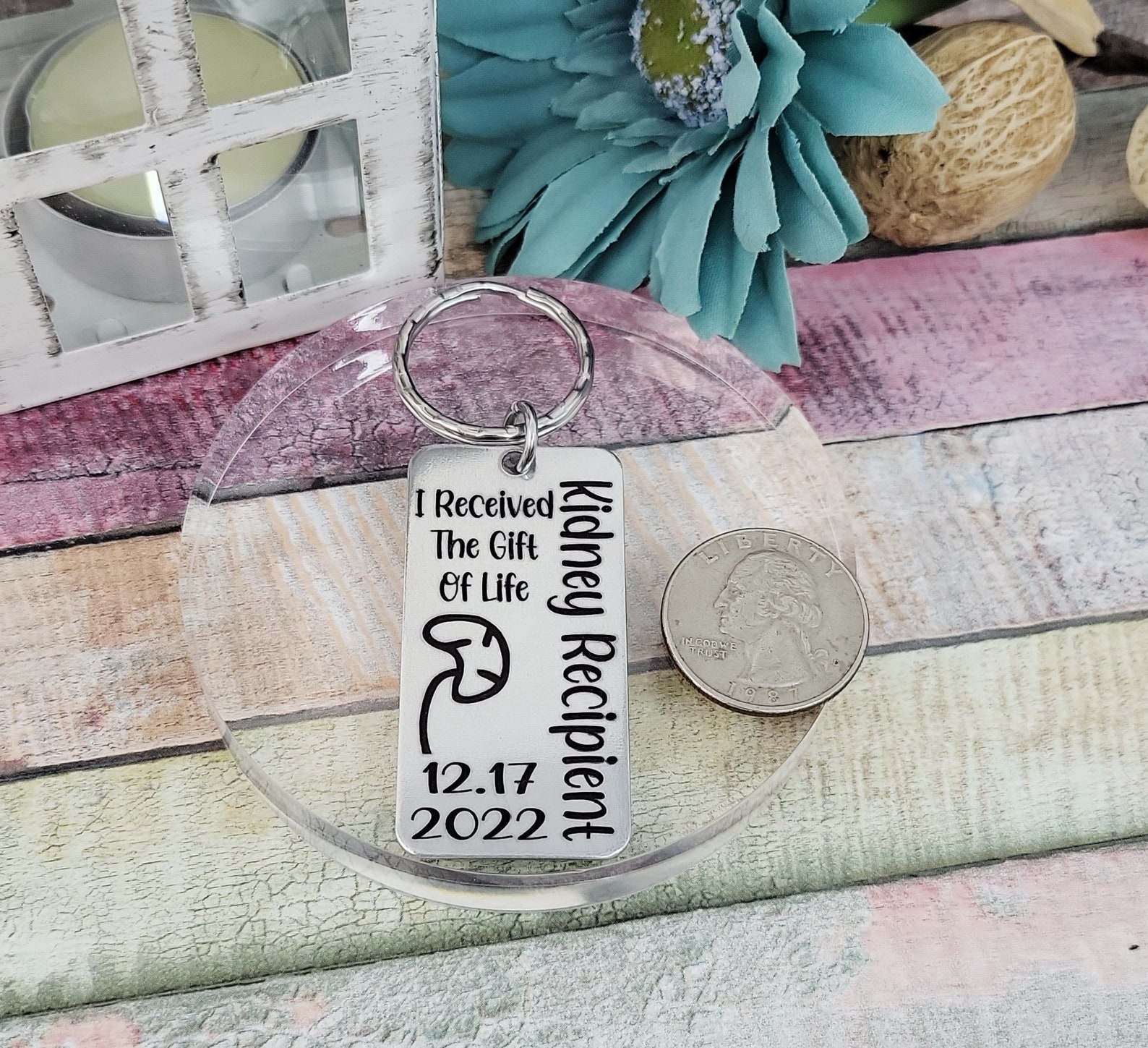Gift of Life Keychain, Kidney Donor, Kidney Recipient, Custom Organ ...