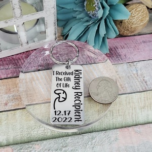 Gift of Life Keychain, Kidney Donor, Kidney Recipient, Custom Organ ...