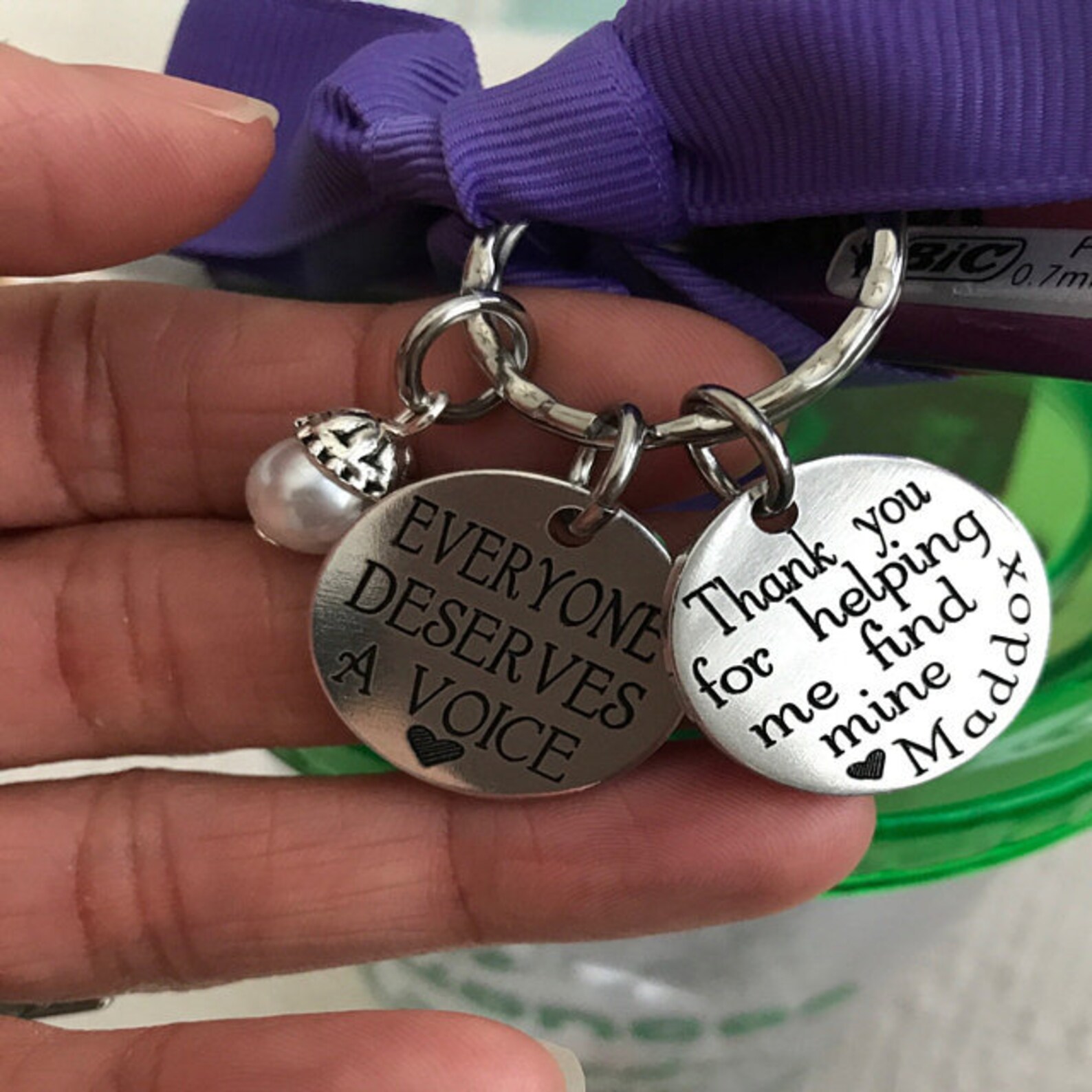 Speech Therapist Gift, SLP Charm, Thank You Gift, Speech Language ...