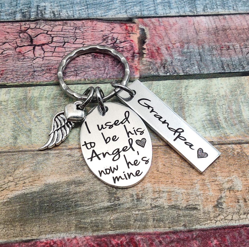 Memorial Key Ring for Loss of Father Memorial Jewelry - Etsy