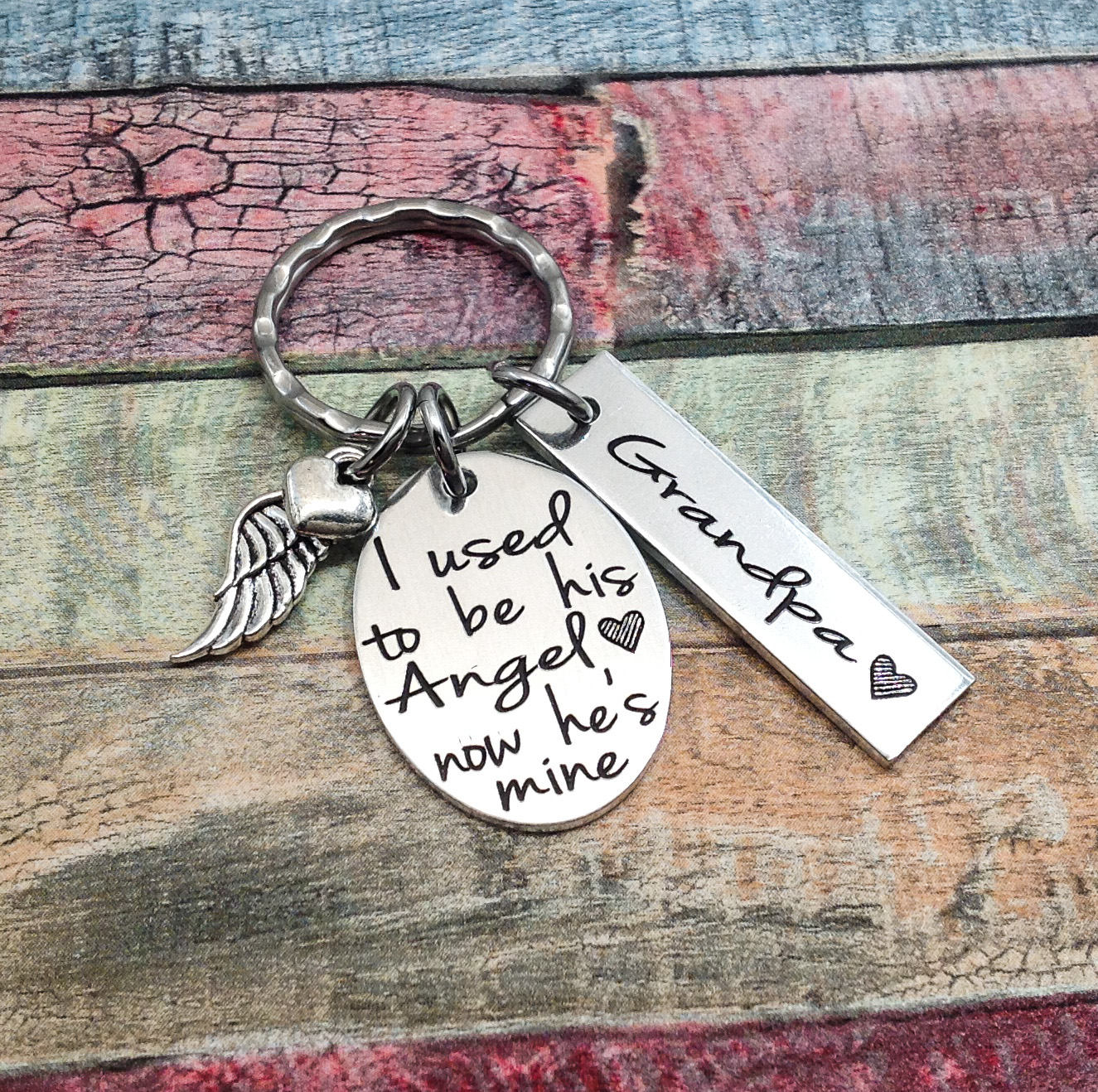 Memorial Key Ring for Loss of Father Memorial Jewelry - Etsy