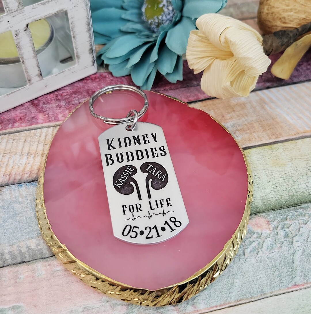 Kidney Buddies for Life: Personalized Keychain With Transplant Date ...