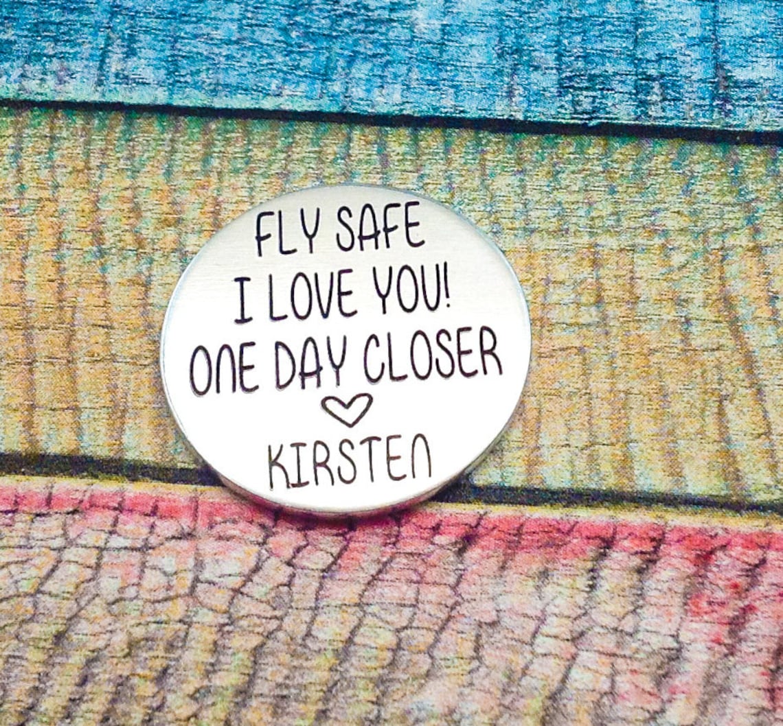 Fly Safe Coin Flying Gift Pilot Gift Pilot Coin Love - Etsy