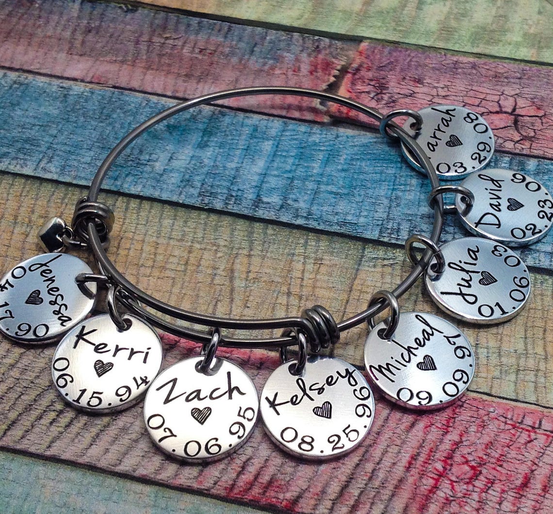 Personalized Bracelet Mom Bracelet Personalized Grandma | Etsy