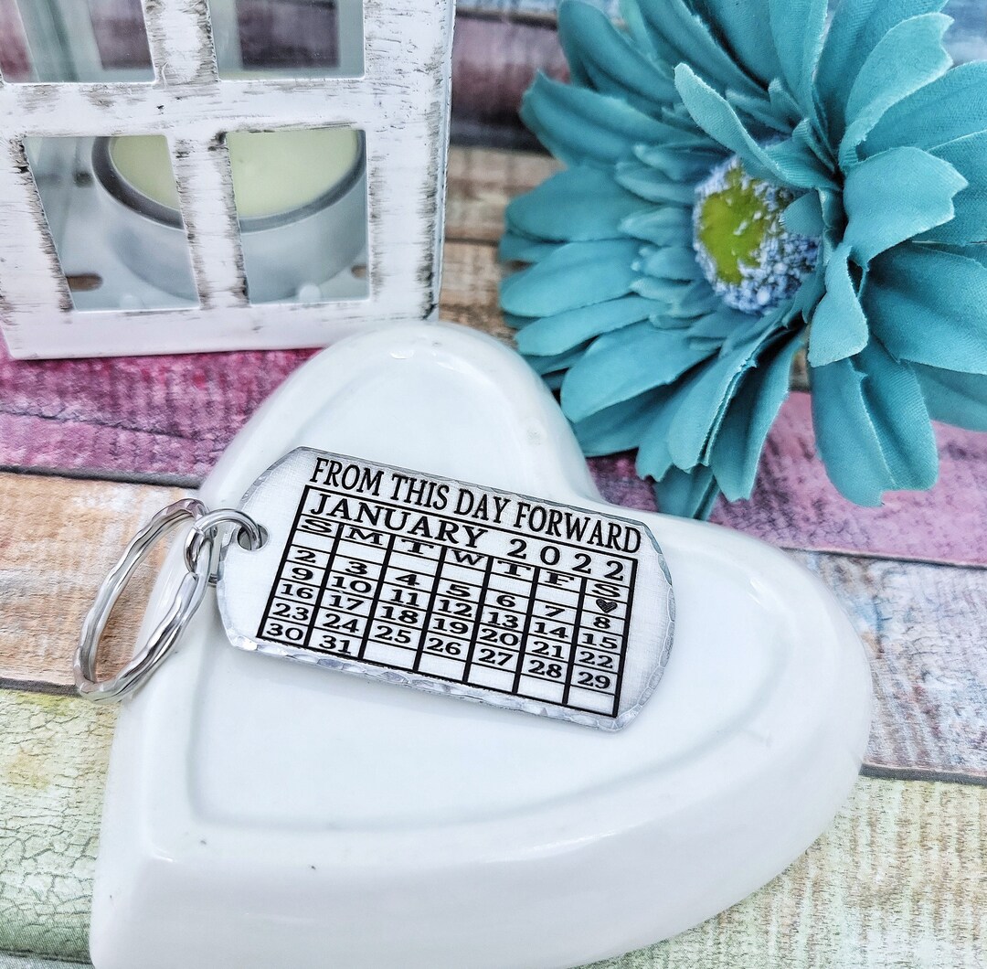 Sobriety Keychain, Sober Date Calendar Gift, Sobriety Gift, Sobriety ...