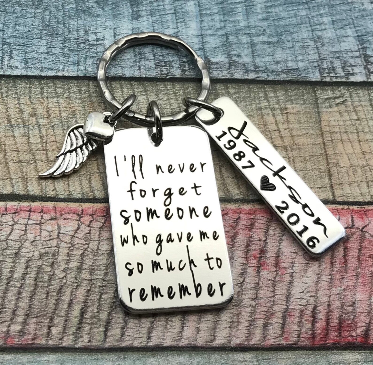 Memorial Key Ring Remembrance Gift Sympathy Necklace Loss - Etsy