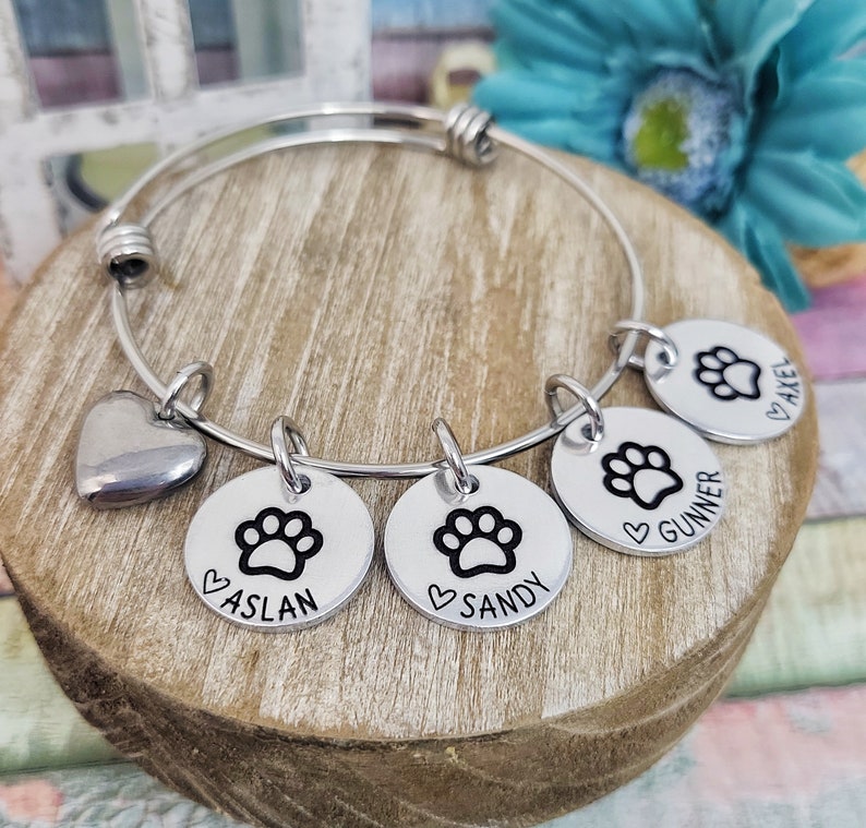 Dog Bracelet Personalized Dog Breed Jewelry Dog Mom Jewelry - Etsy