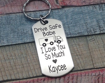 Truck Driver Key Ring Trucker Gift Trucker Daddy Semi Truck | Etsy