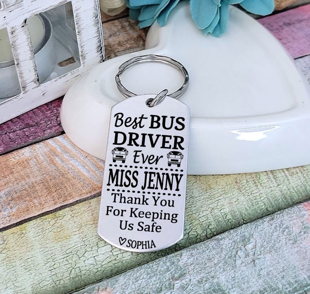 Gift for Bus Driver, School Bus Driver Gift, Bus Driver Keychain ...
