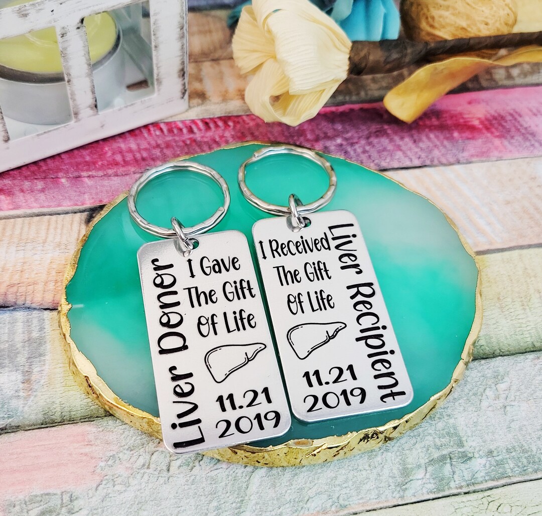 Engraved Liver Transplant Keychain - Gift of Life for Liver Donor and ...