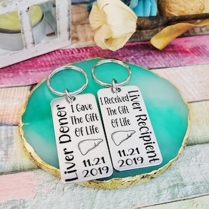 Engraved Liver Transplant Keychain - Gift of Life for Liver Donor and ...
