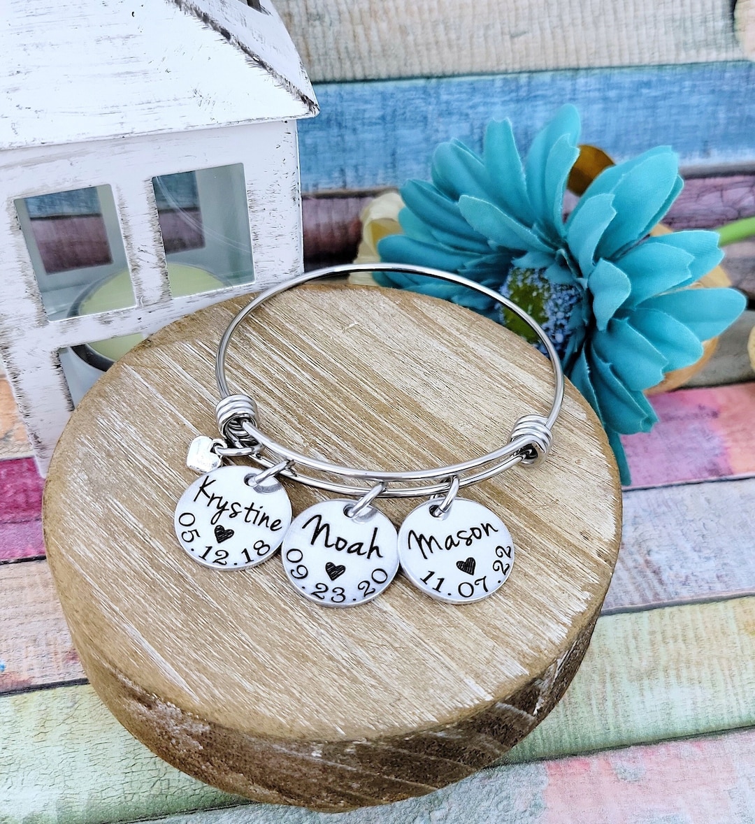 Personalized Bracelet, Mom Bracelet, Personalized Grandma Bracelet ...