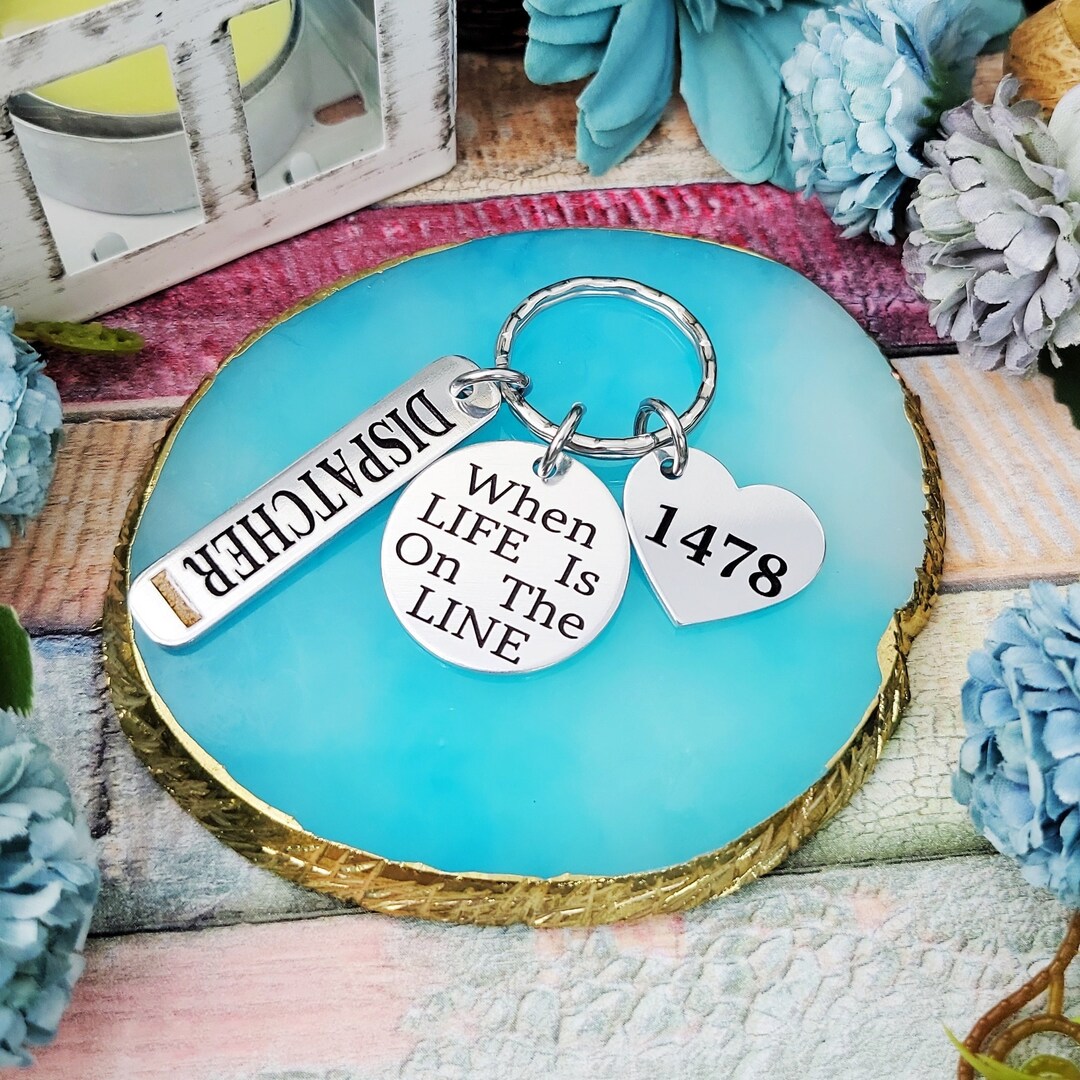 Thin Gold Line, 911 Dispatcher GIFT, Dispatcher Jewelry, 911 Key Chain ...