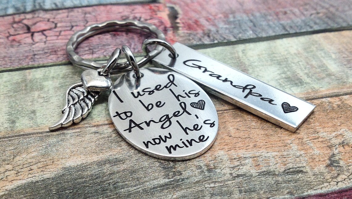 Memorial Key Ring for Loss of Father Memorial Jewelry - Etsy