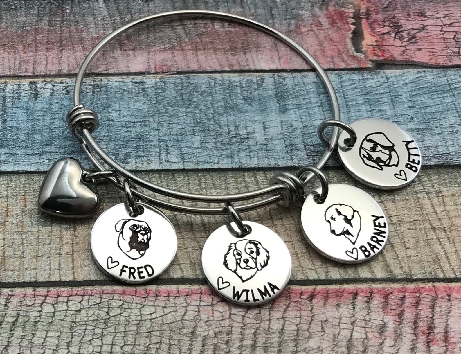 Dog Bracelet Personalized Dog Breed Jewelry Dog Mom Jewelry - Etsy