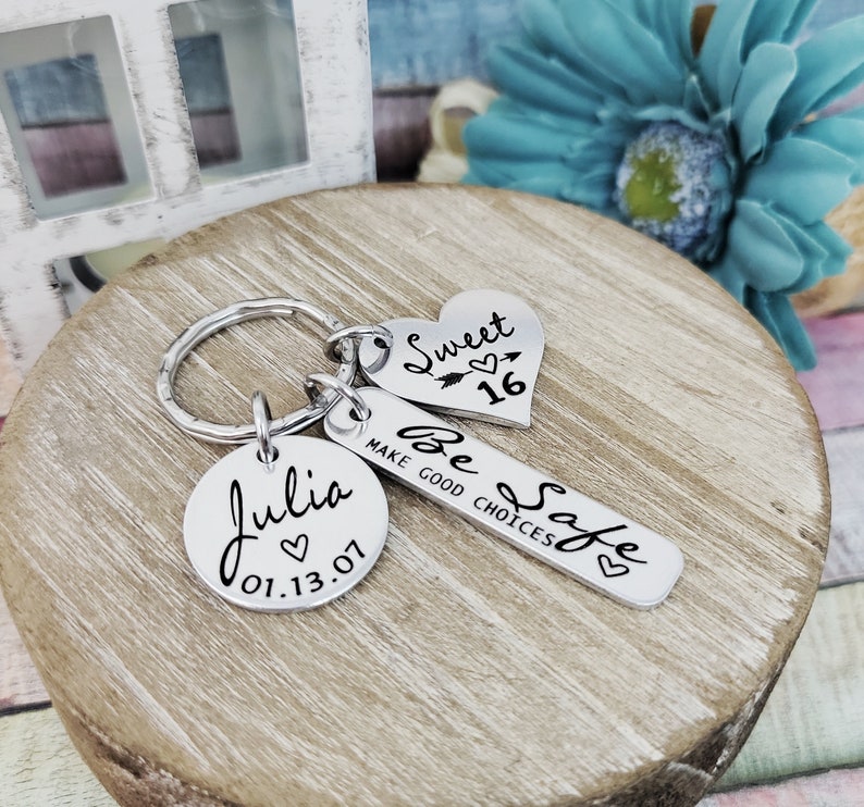 Sweet 16 Gift, Teen Driver Gift, Drive Safe Key Ring for Daughter ...