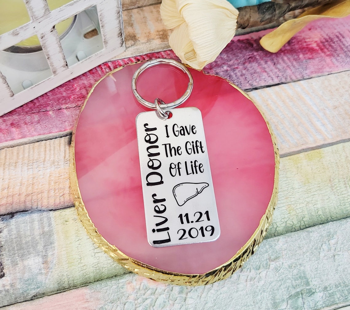 Engraved Liver Transplant Keychain - Gift of Life for Liver Donor and ...