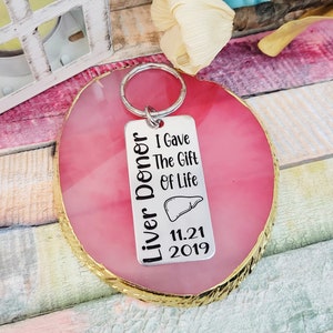 Engraved Liver Transplant Keychain - Gift of Life for Liver Donor and ...