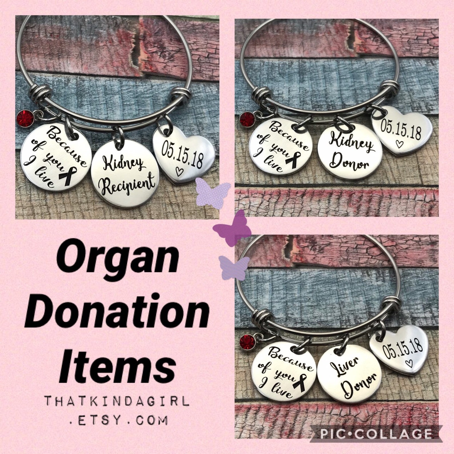 Because of You I Live Donor Jewelry Bone Marrow Donor Gift - Etsy