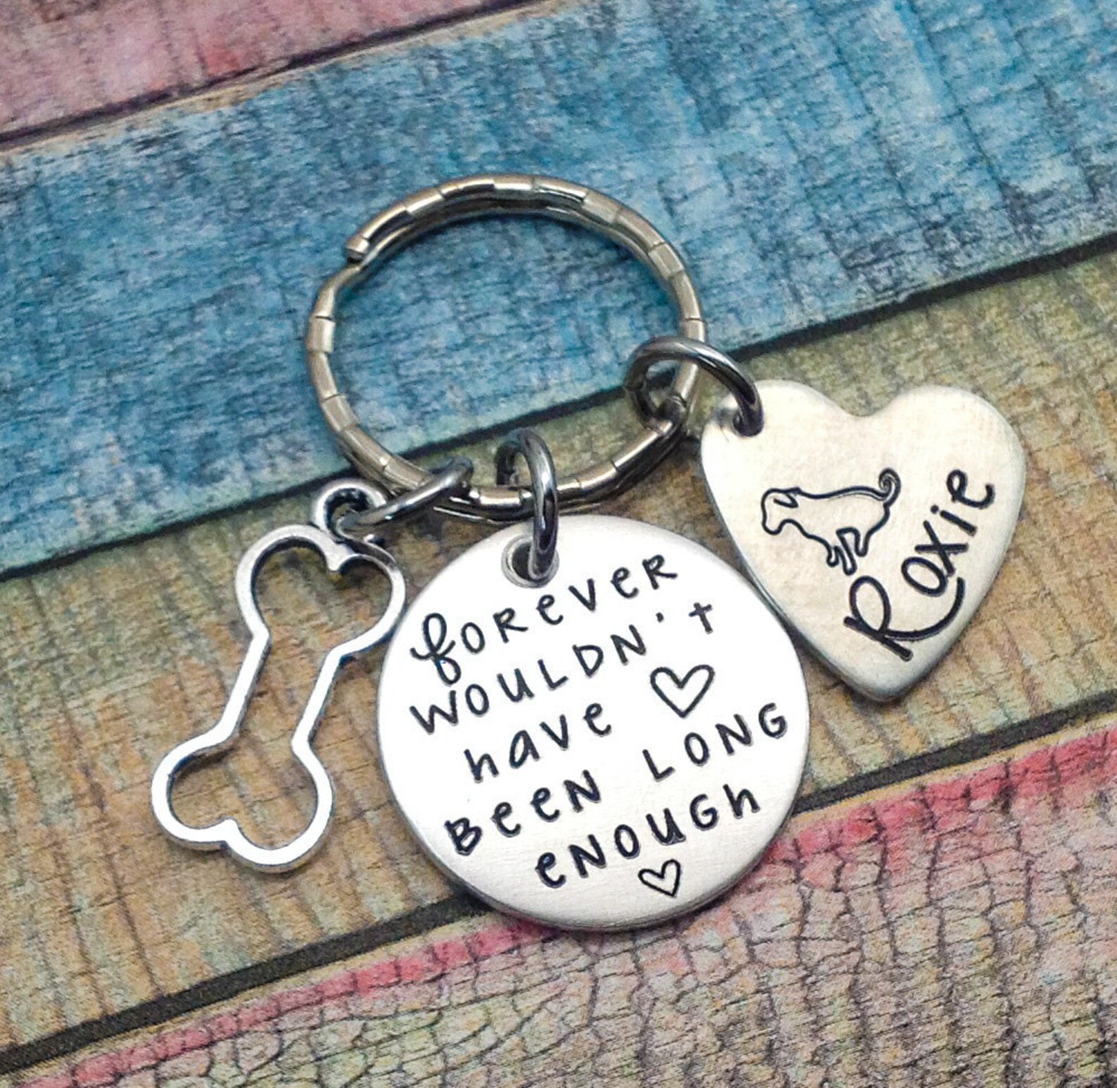 Pet Memorial Keychain Pet Loss Gift Engraved Keychain Dog - Etsy