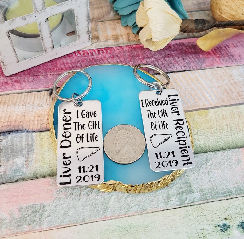 Engraved Liver Transplant Keychain - Gift of Life for Liver Donor and ...