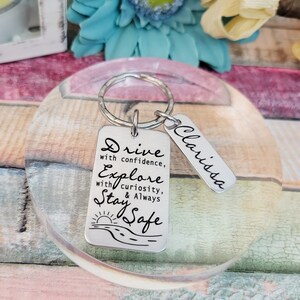 Drive With Confidence, Stay Safe Keychain for New Drivers -personalized ...
