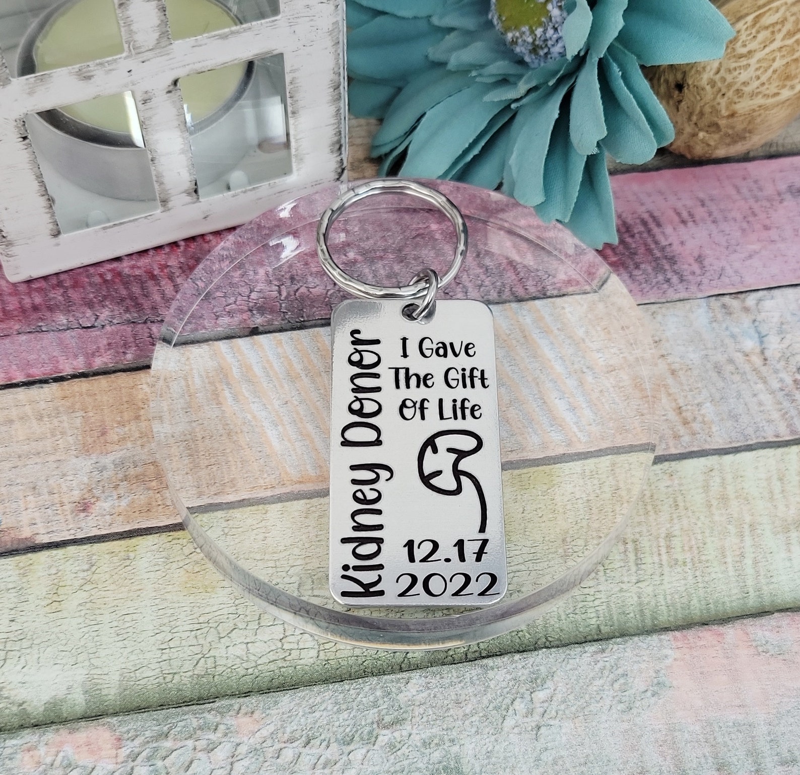 Gift of Life Keychain, Kidney Donor, Kidney Recipient, Custom Organ ...