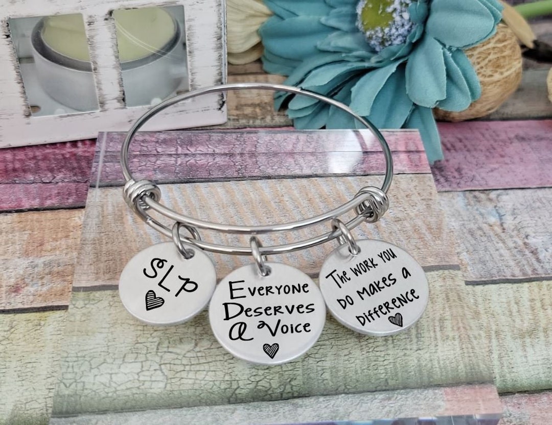 SLP Jewelry, SLP Bracelet, Slp Graduation Gift, Speech Therapy Thank ...