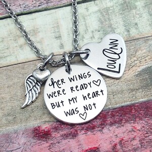 Memorial Jewelry, Custom Remembrance Necklace, Funeral Gift, Loss of ...