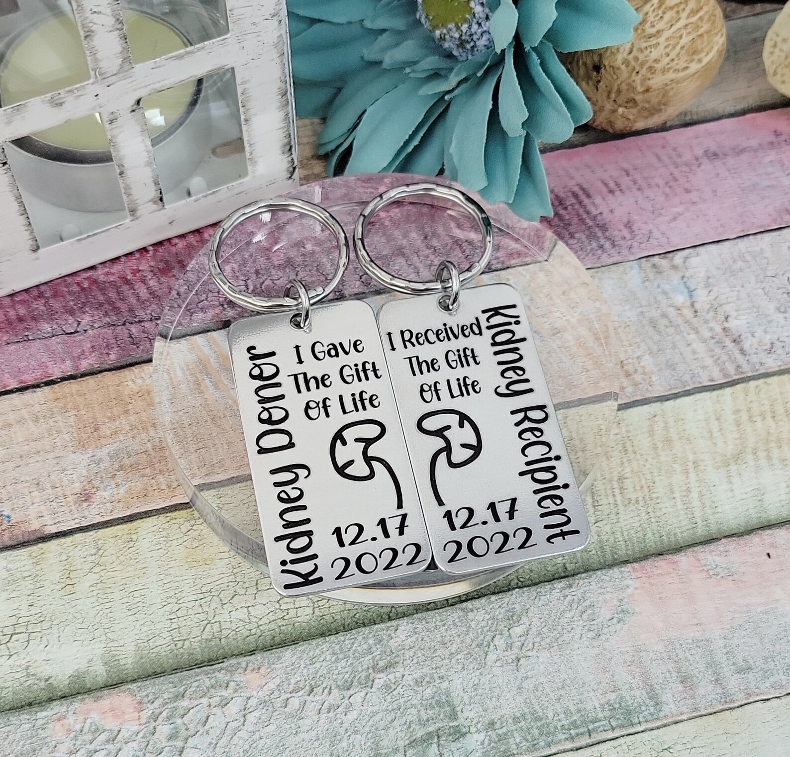 Gift of Life Keychain, Kidney Donor, Kidney Recipient, Custom Organ ...