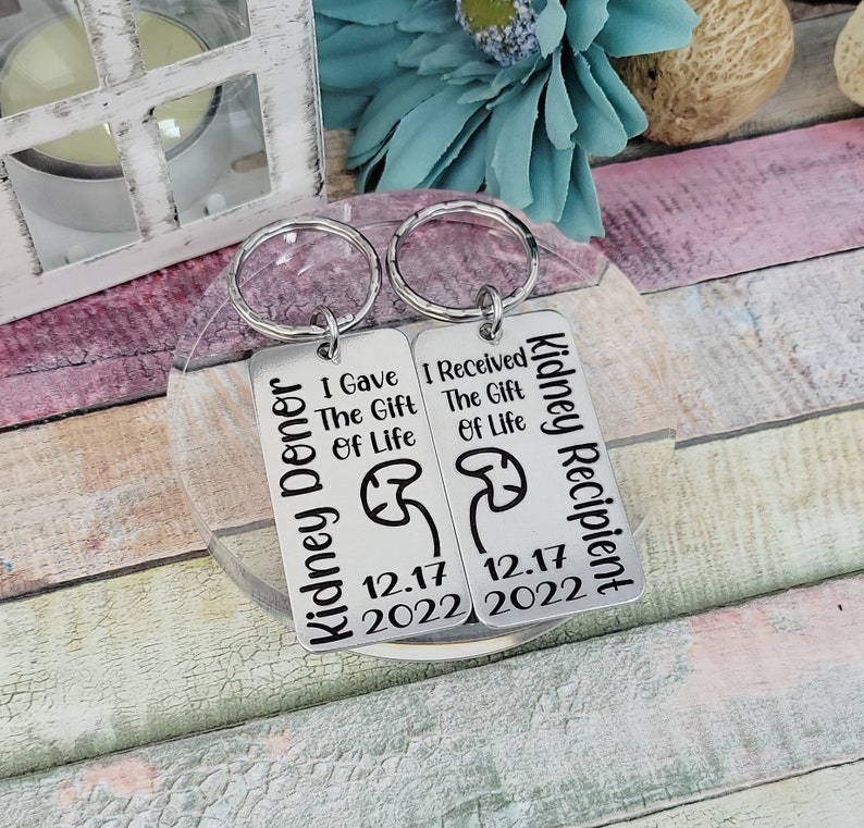 Gift of Life Keychain, Kidney Donor, Kidney Recipient, Custom Organ ...