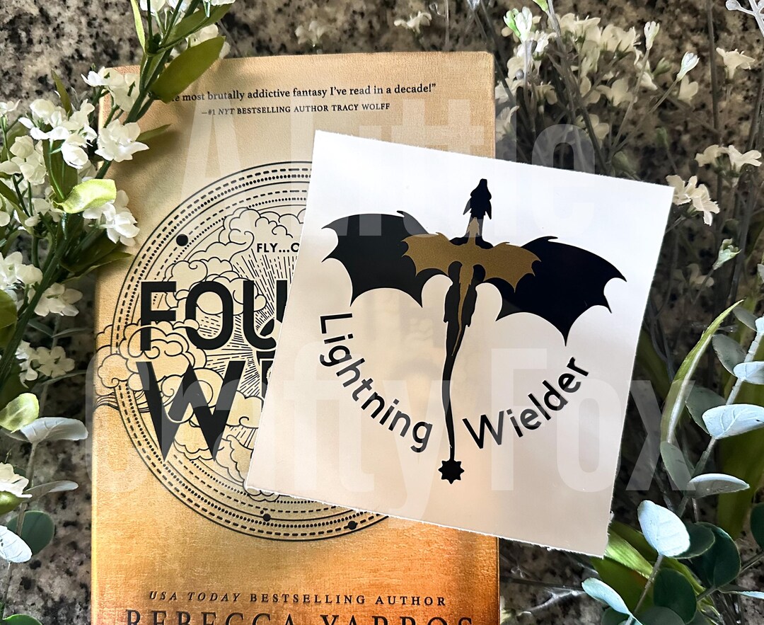 Lightning Wielder Black and Gold Dragon Fourth Wing Inspired Vinyl ...