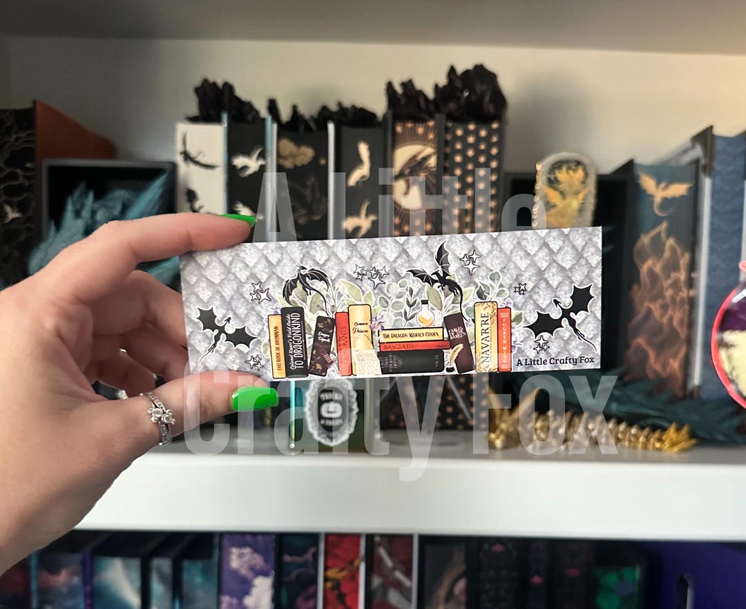Fourth Wing Inspired Dragon Scale Bookmark | Officially Licensed - Etsy UK