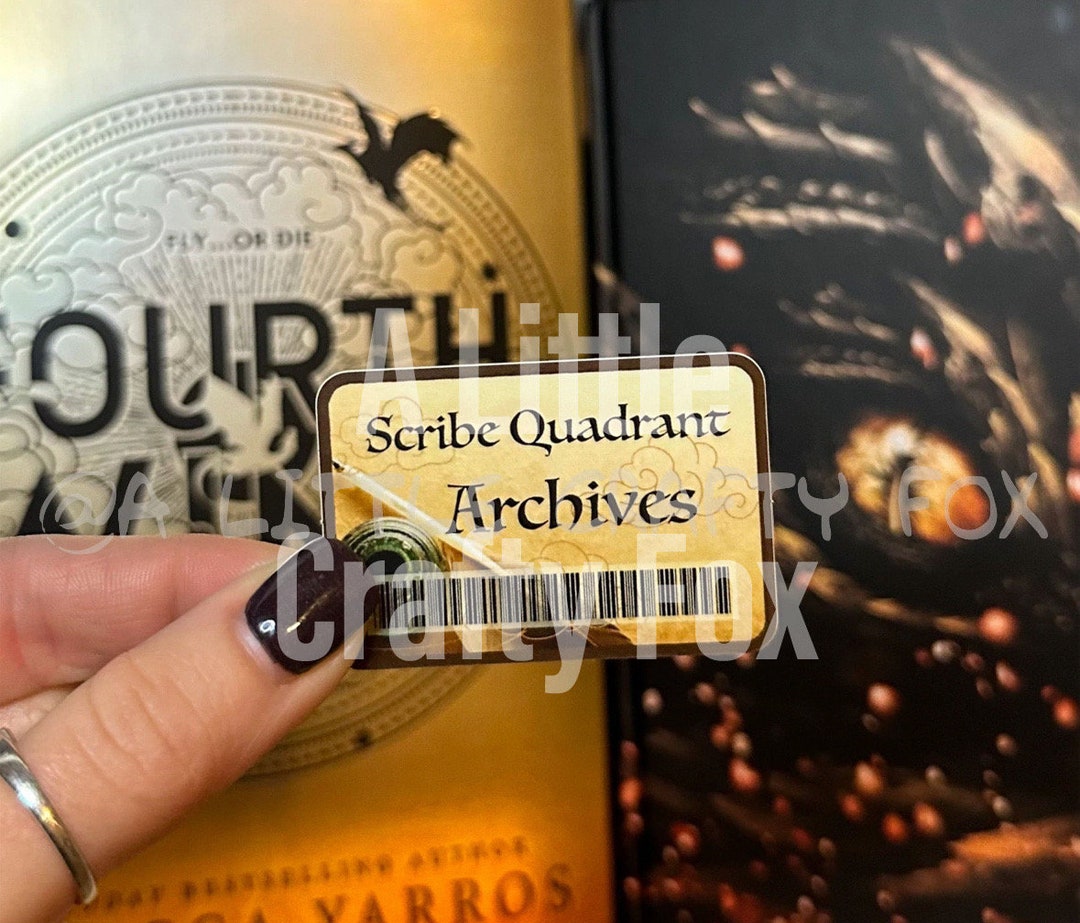 Scribe Quadrant Archives Library Card OFFICIALLY LICENSED Fourth Wing ...