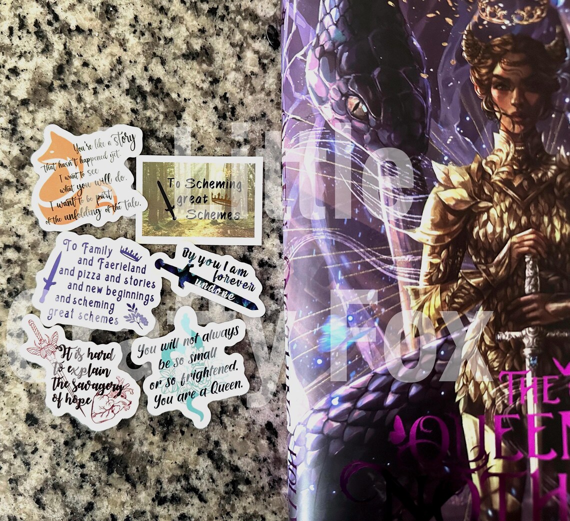 The Cruel Prince Inspired Sticker Pack: Waterproof Bookish Kindle ...