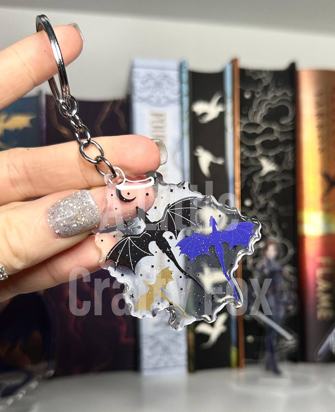 Dragons Trio Tairn, Sgaeyl and Andarna Fourth Wing Inspired Glitter ...