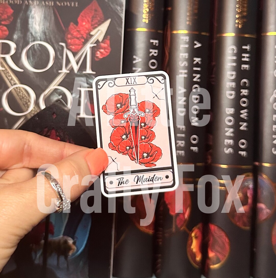 The Maiden Poppy Tarot Card From Blood and Ash Sticker | Bookish ...