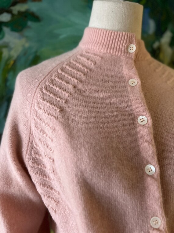 1950s Pastel Pink Cashmere Cardigan - Gem