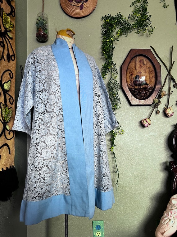 1950s 60s Deadstock Blue Lace Jacket | Etsy