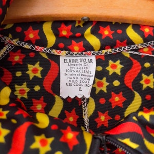 1970s Psychedelic Stars and Ribbon Print Trapeze Dress - Etsy