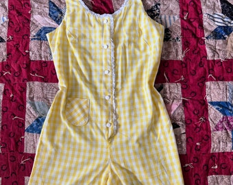 Gingham Romper - Etsy